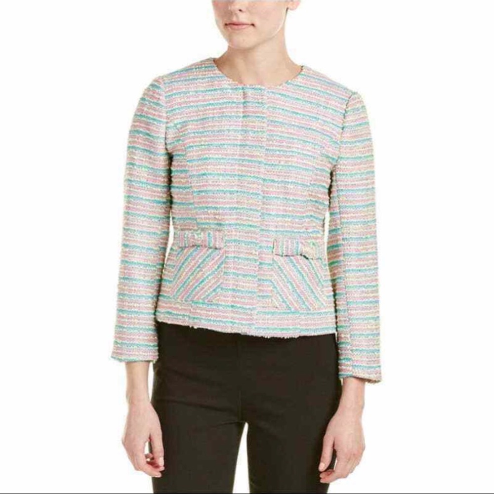 Cece By Cynthia Steffe Tweed Boucle Neon Suit Set! - Gem